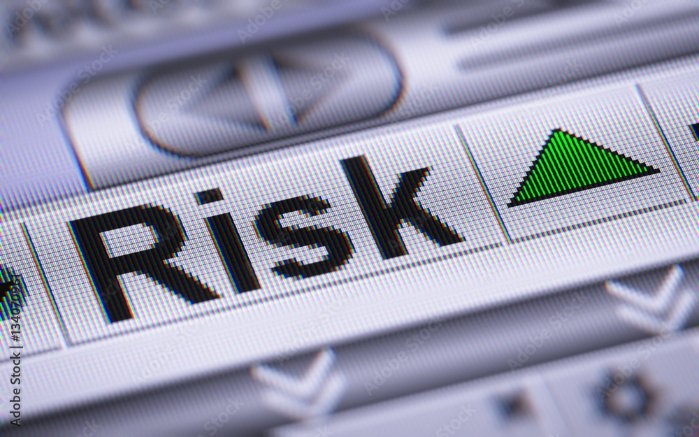 "Risk" on the screen. Up. Stock Illustration | Adobe Stock