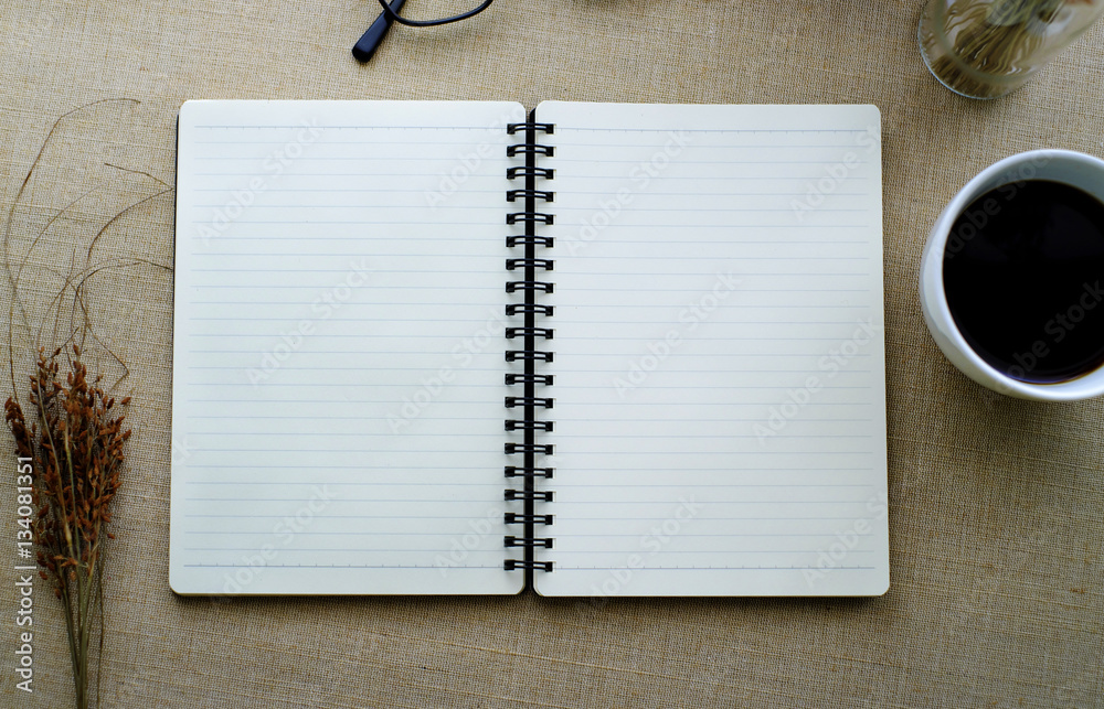 Notebook paper page,Notebook empty page for background and desig Stock ...