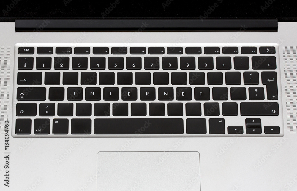 Internet text written on a plain keyboard layout. Business and internet ...