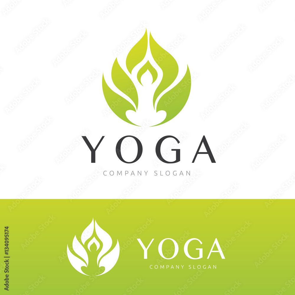 Yoga Logo Stock Vector | Adobe Stock