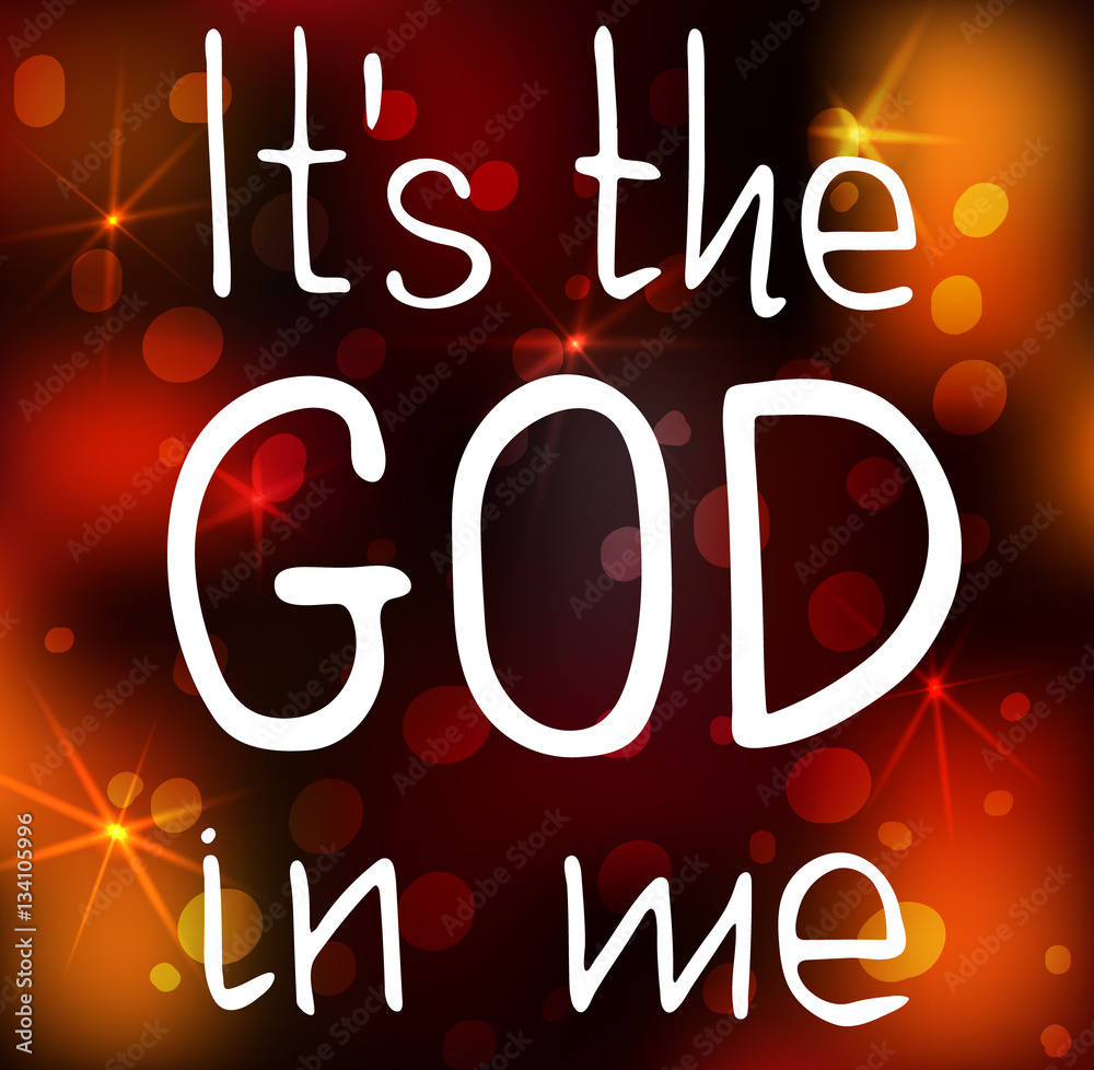 It is the God in me. Bible lettering. Brush calligraphy. .Hand drawing ...