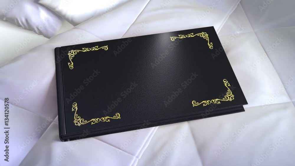 Video Album. Three animated books. Books is opening to the front page ...