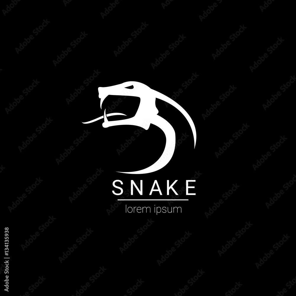 vector snake simple logo design element. Stock Vector | Adobe Stock