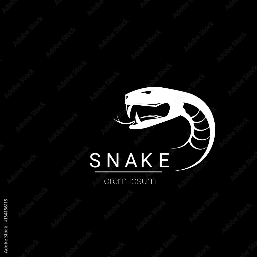 vector snake simple logo design element. Stock Vector | Adobe Stock
