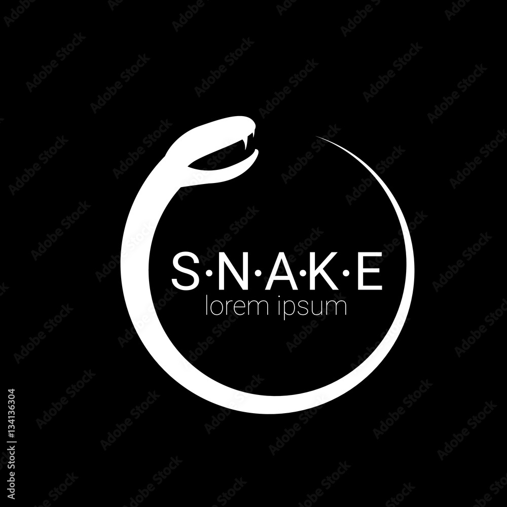 vector snake simple logo design element. Stock Vector | Adobe Stock