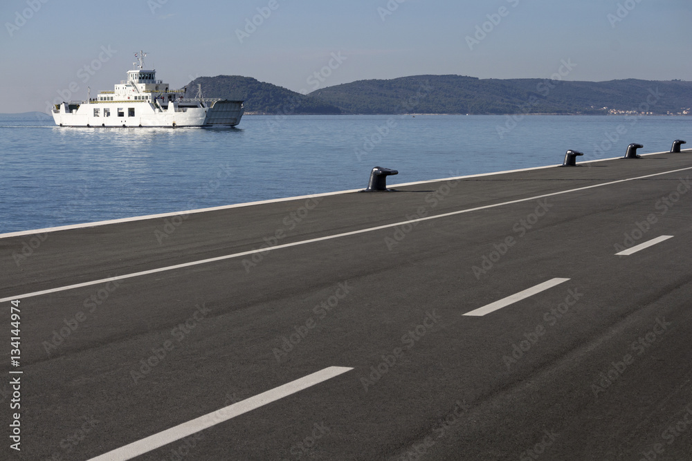 New concrete and blacktop pier for acceptance of passenger cruisers in ...