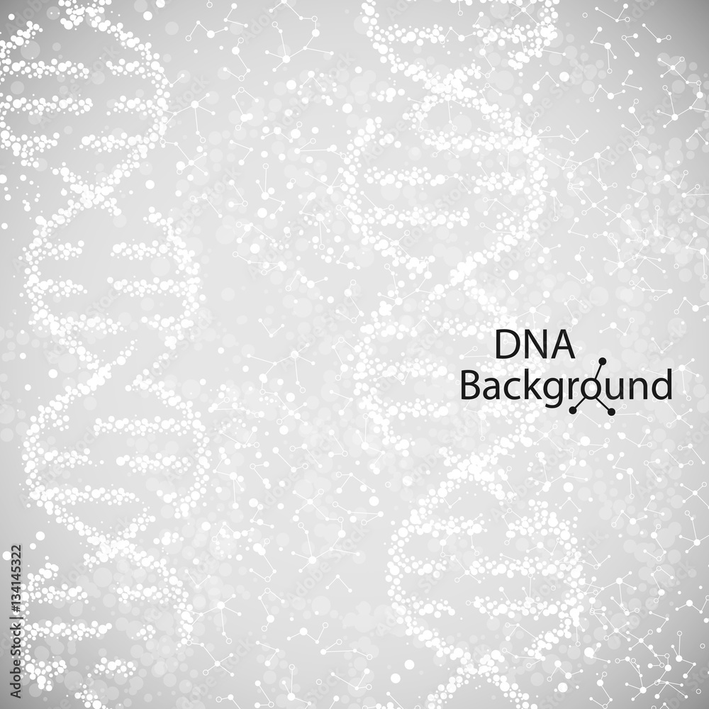 Abstract DNA background. Vector illustration. Beautiful structure of ...