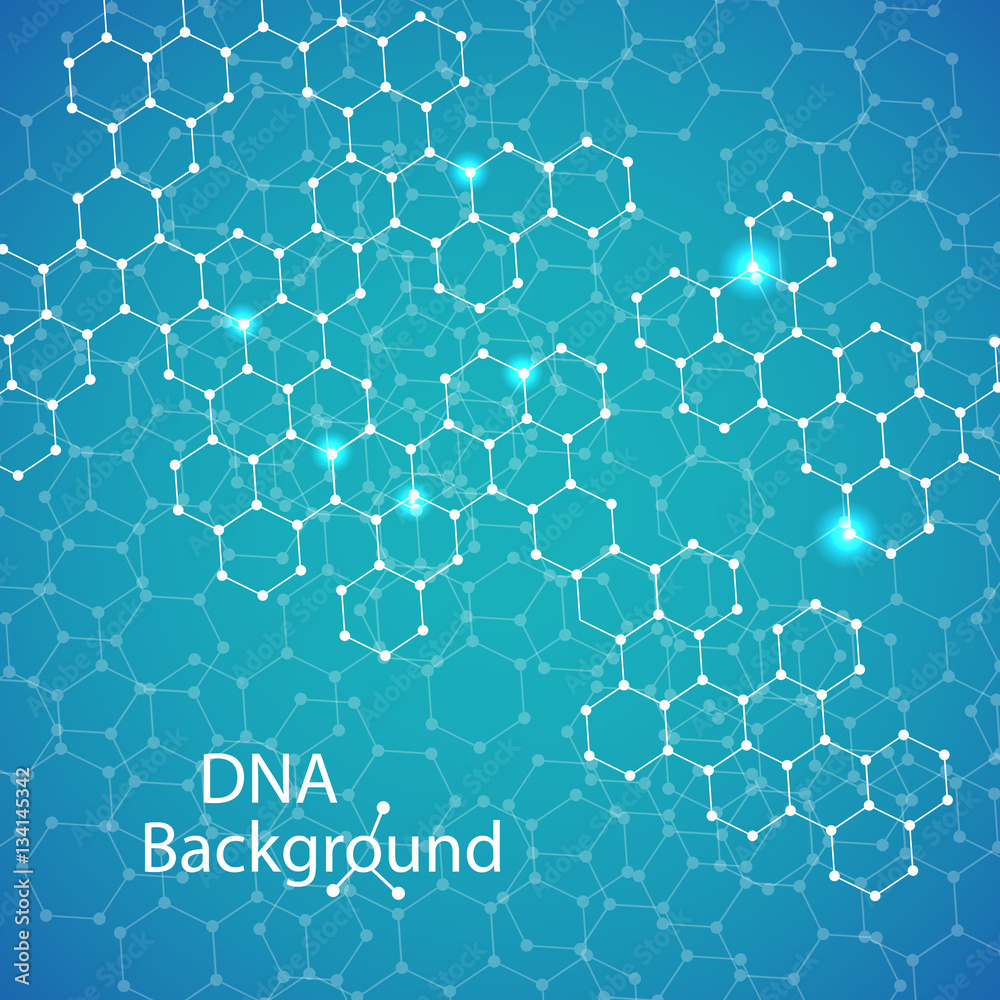 Abstract DNA background. Vector illustration. Beautiful structure of ...