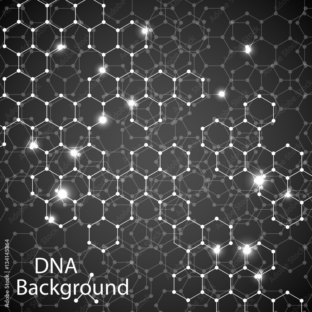 Abstract DNA background. Vector illustration. Beautiful structure of ...