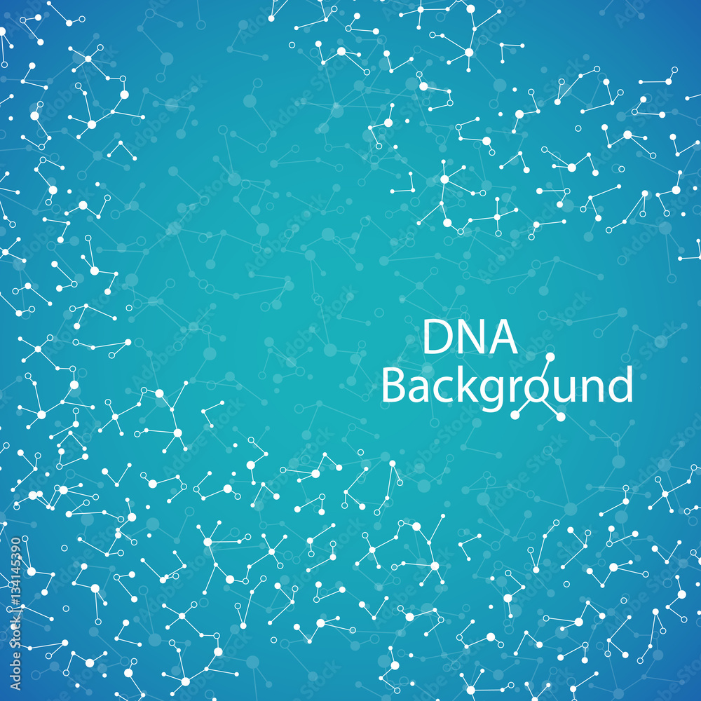 Abstract DNA background. Vector illustration. Beautiful structure of ...