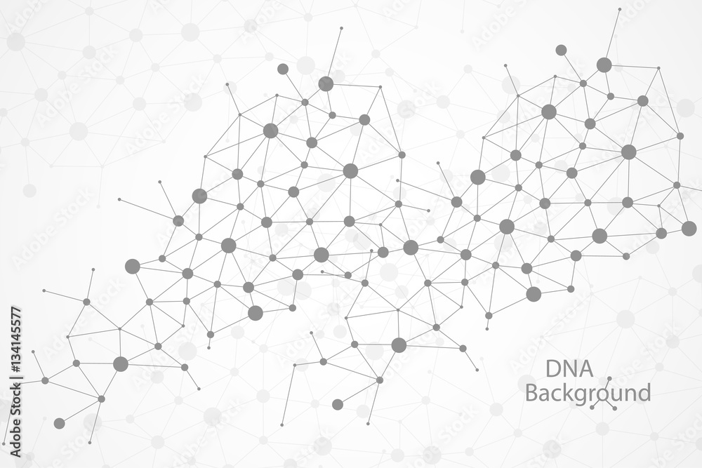 Abstract DNA background. Vector illustration. Beautiful structure of ...