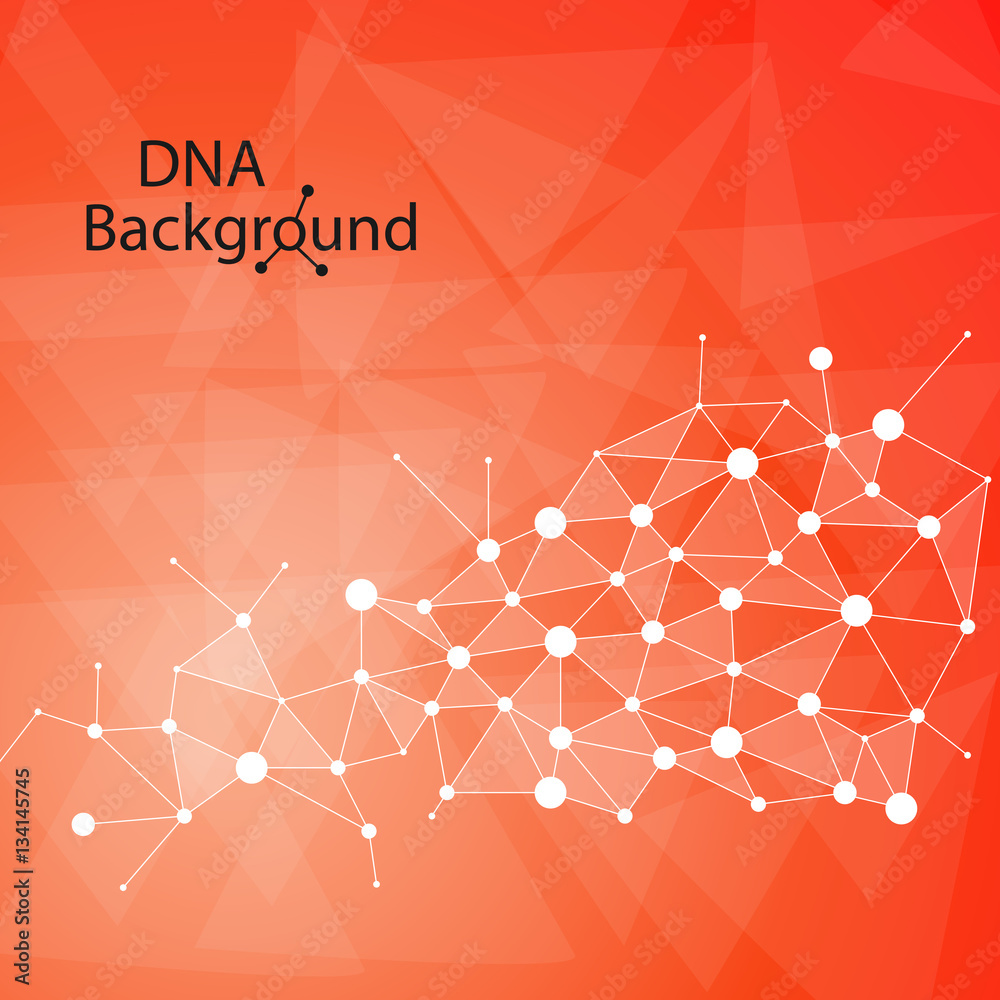 Abstract DNA background. Vector illustration. Beautiful structure of ...