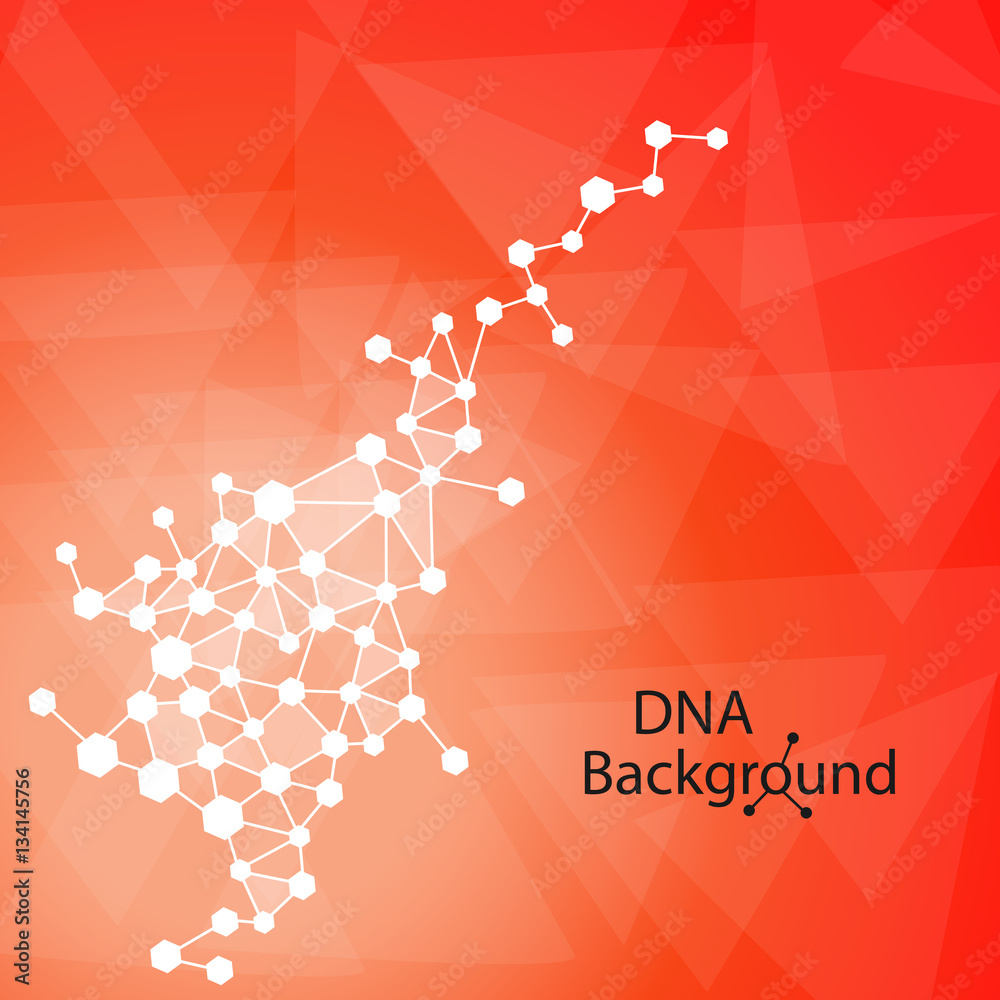 Abstract DNA background. Vector illustration. Beautiful structure of ...
