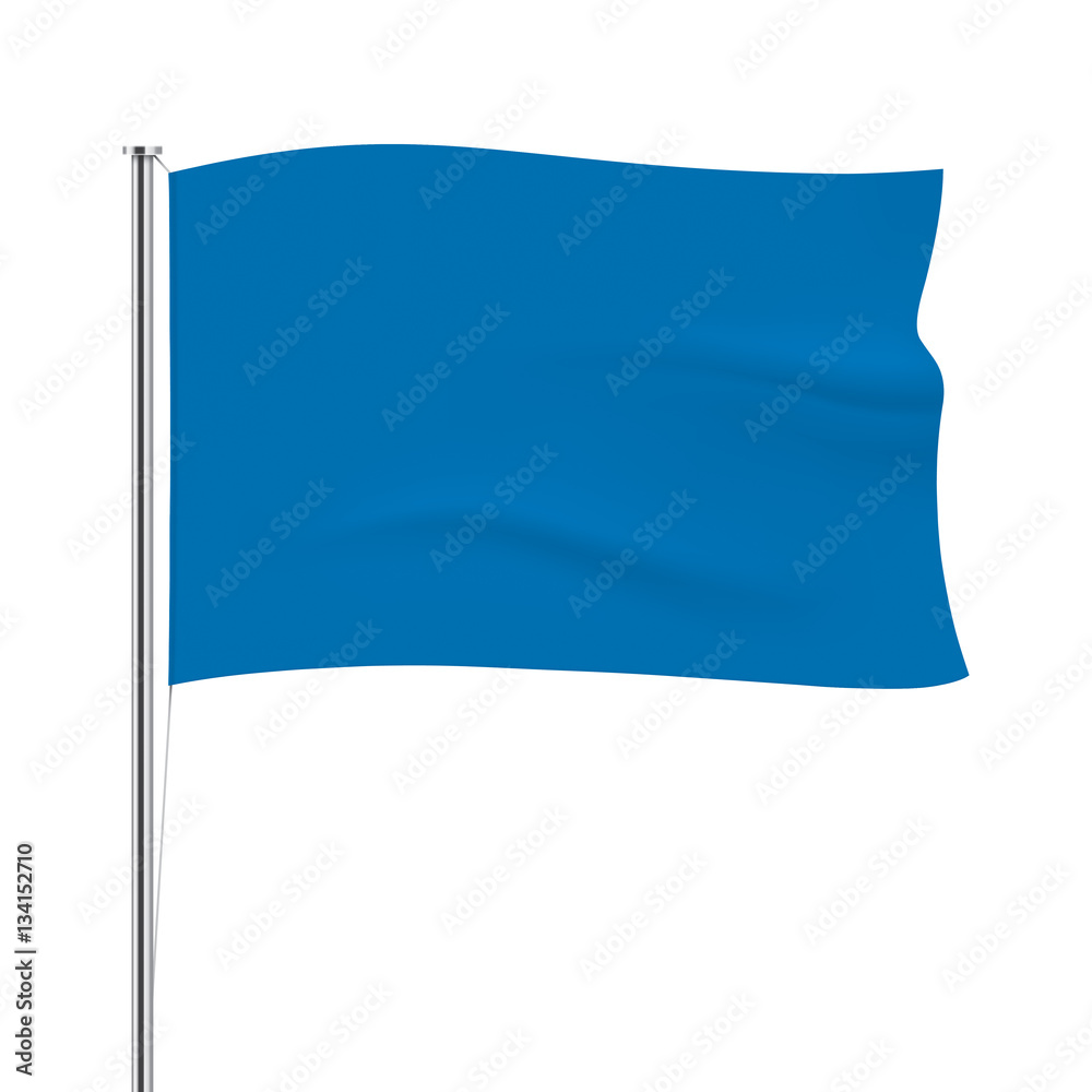Blue vector flag isolated on background. Horizontal flag template ...