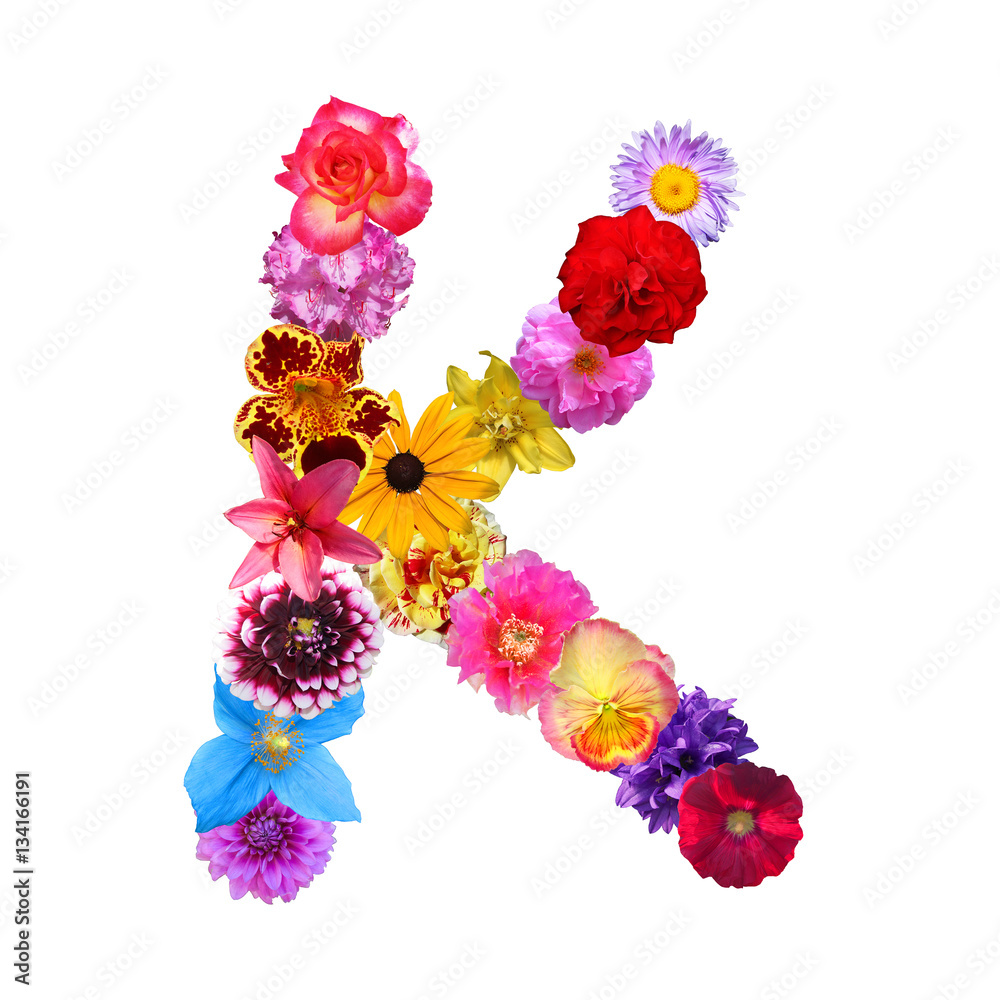 Flower Letter K Stock Photo | Adobe Stock