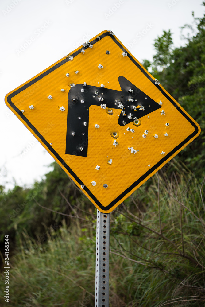 Traffic signs don't last very long on Moloka'i. Maybe that's why there ...