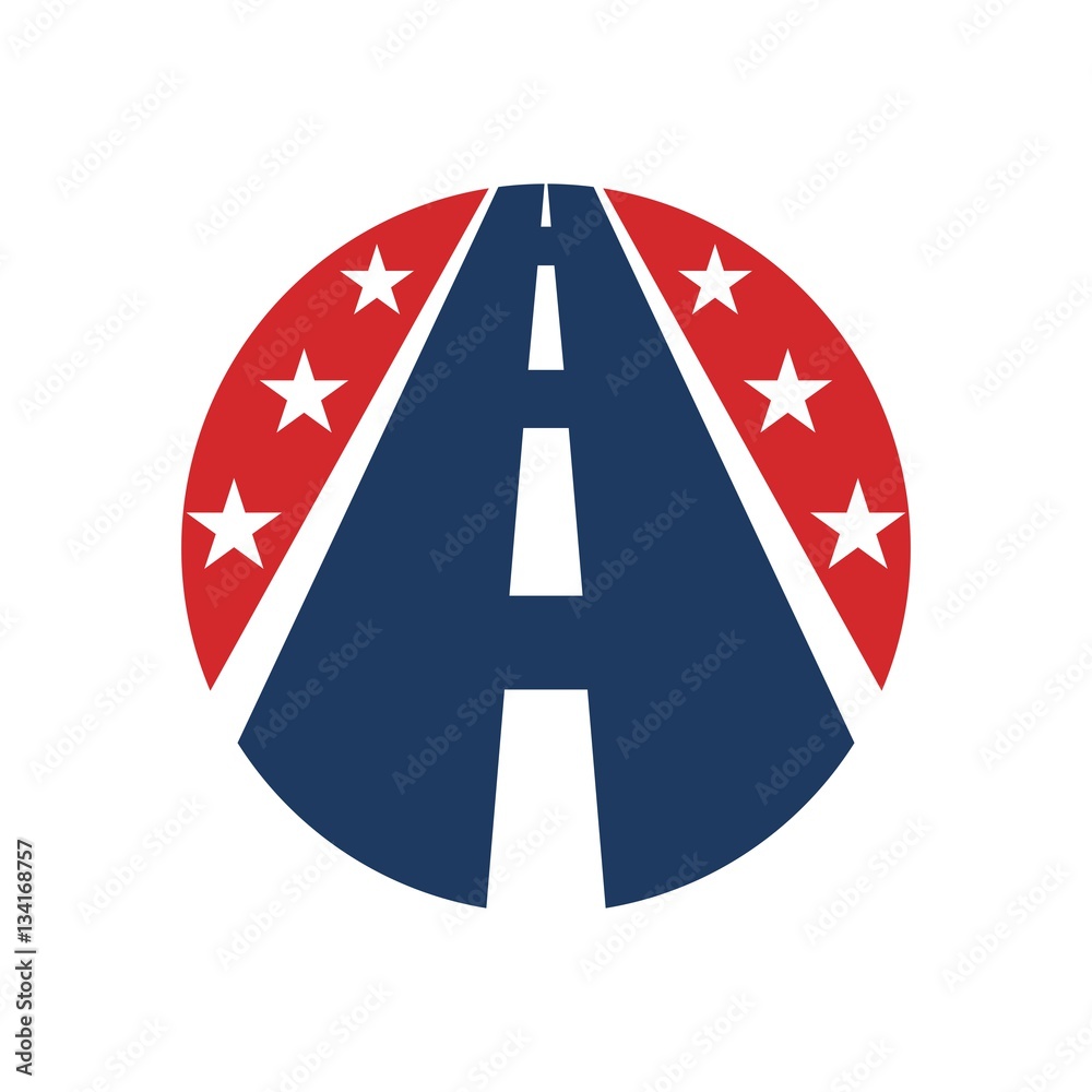 roadside logo vector. way logo. Stock Vector | Adobe Stock
