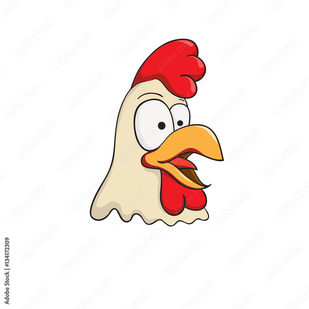 head chicken Stock Vector | Adobe Stock