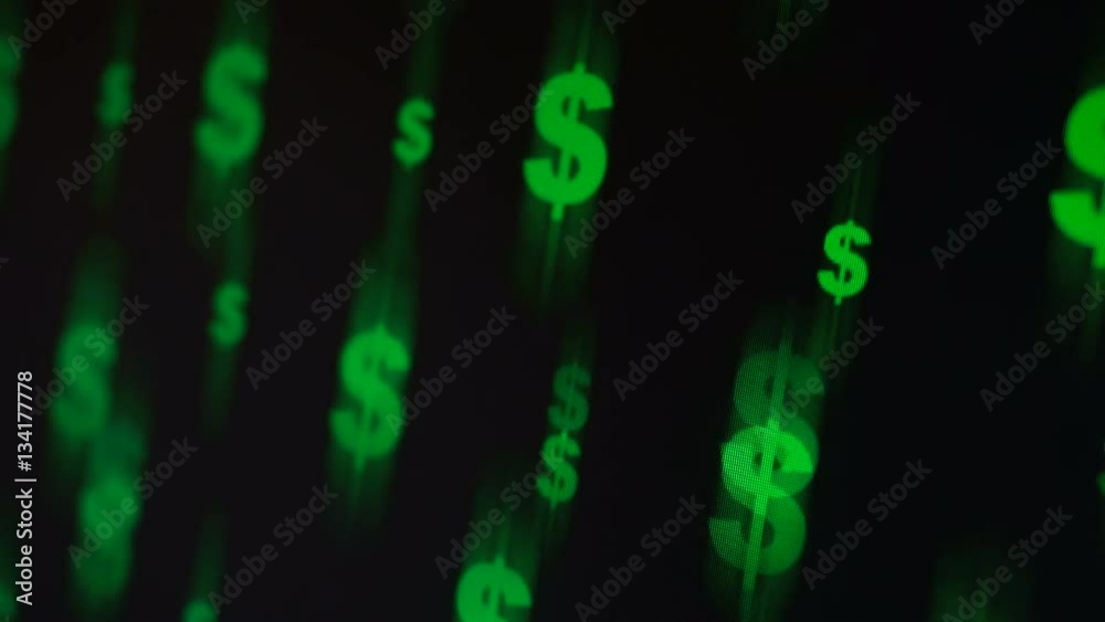 Flying dollar signs Stock Video | Adobe Stock