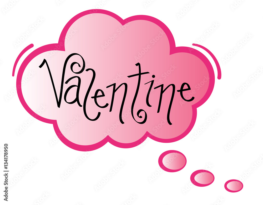 Valentine Speech Bubble Stock Vector | Adobe Stock