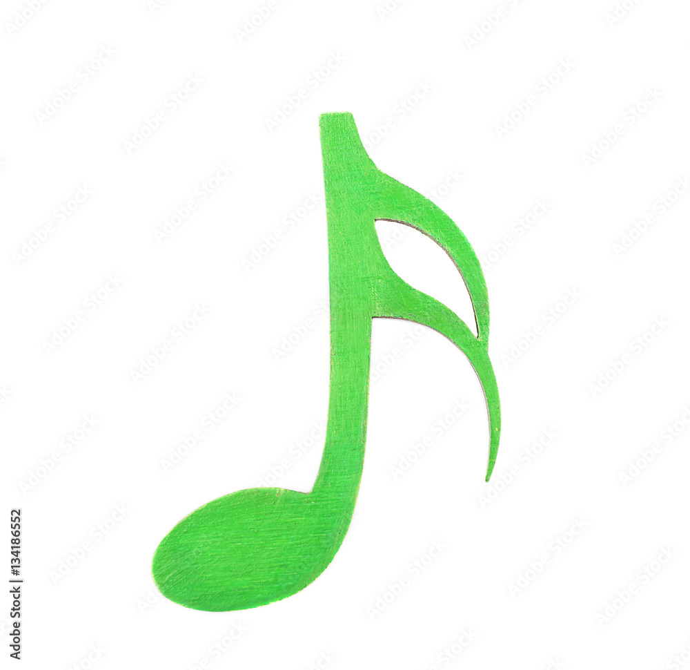 Color music note isolated on white Stock Photo | Adobe Stock