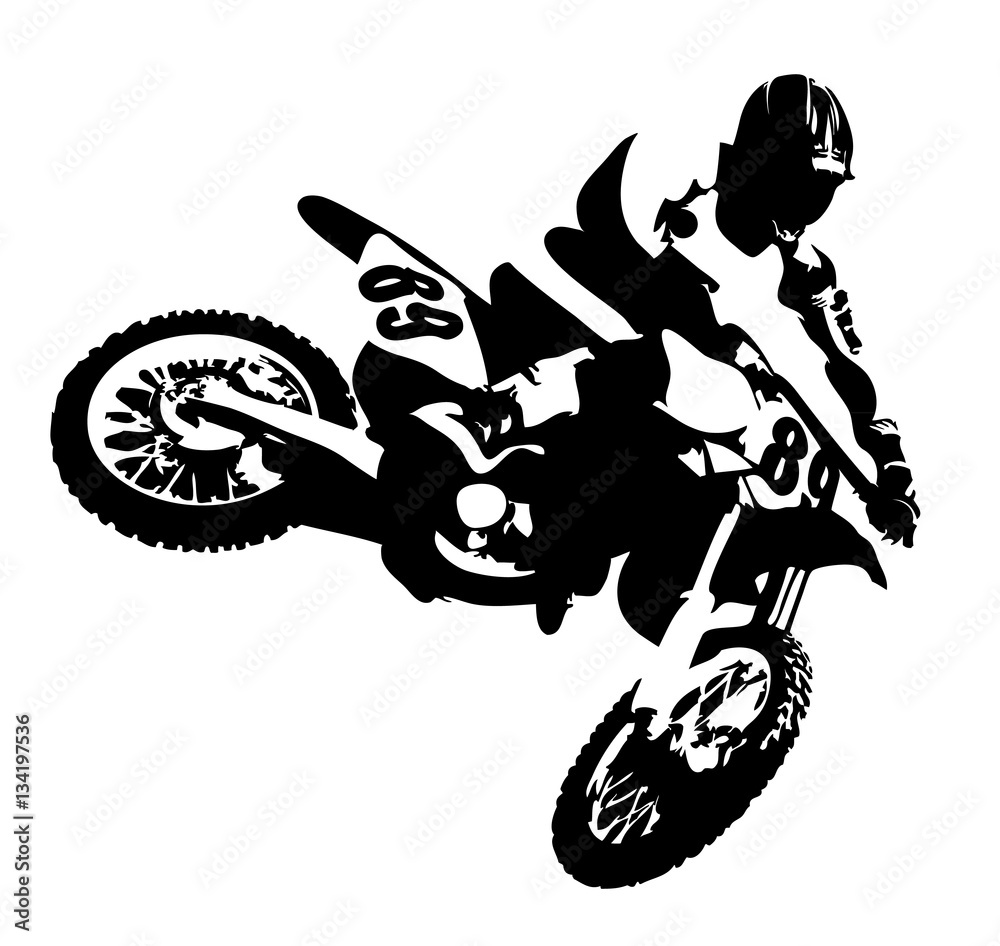Motocross Vector vector de Stock | Adobe Stock