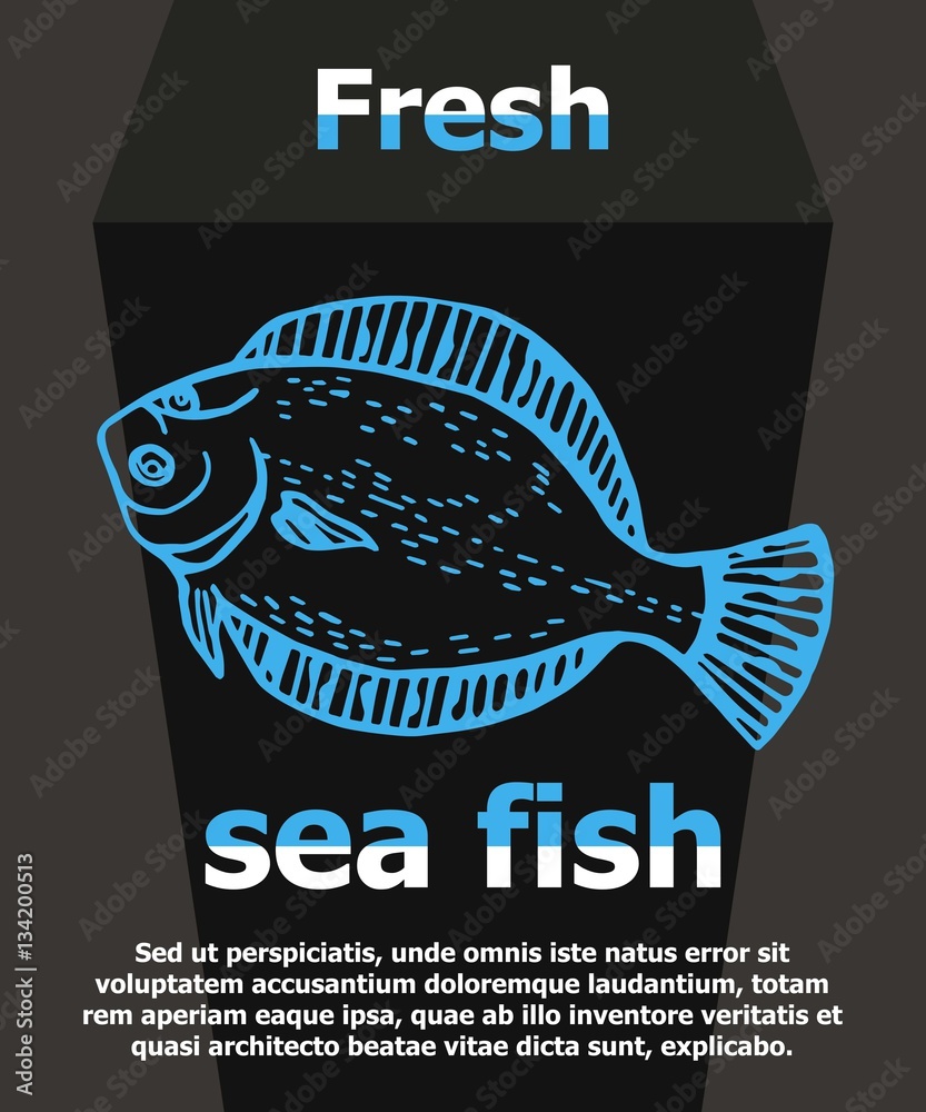 Fish flounder vector illustration Stock Vector | Adobe Stock