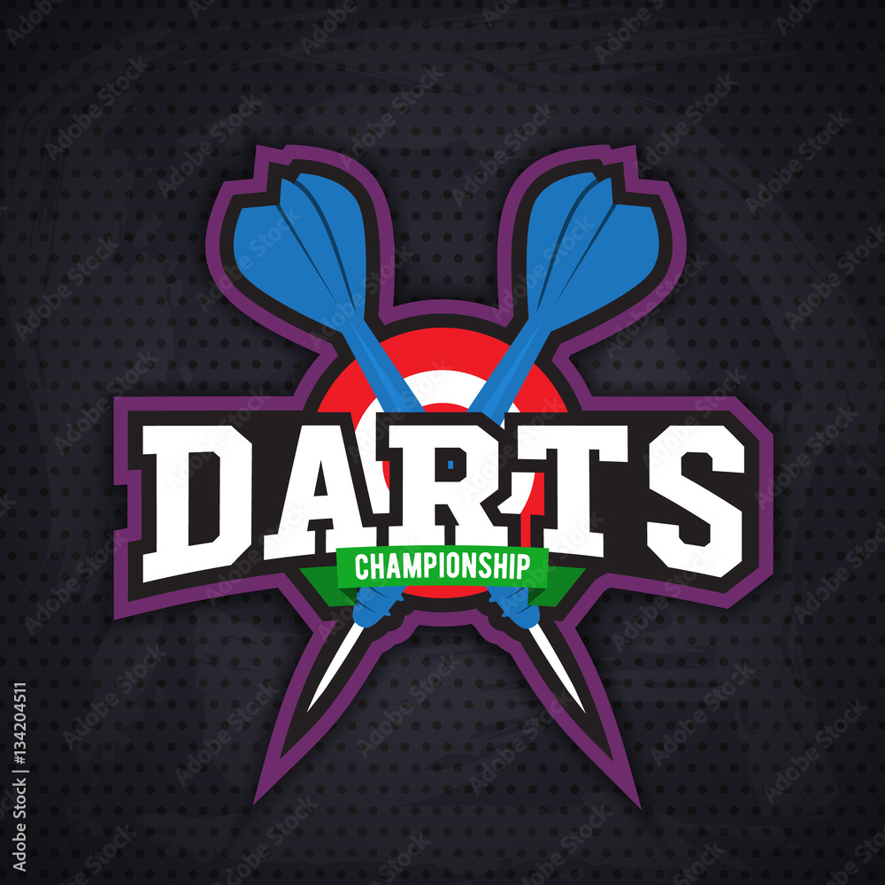 Darts porting logo and leisure design. Stock Vector | Adobe Stock