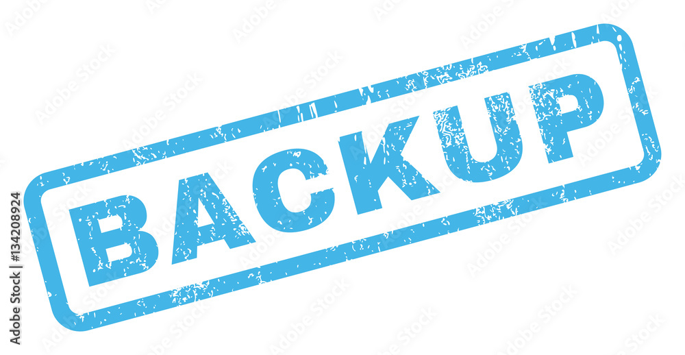 Backup text rubber seal stamp watermark. Caption inside rectangular ...