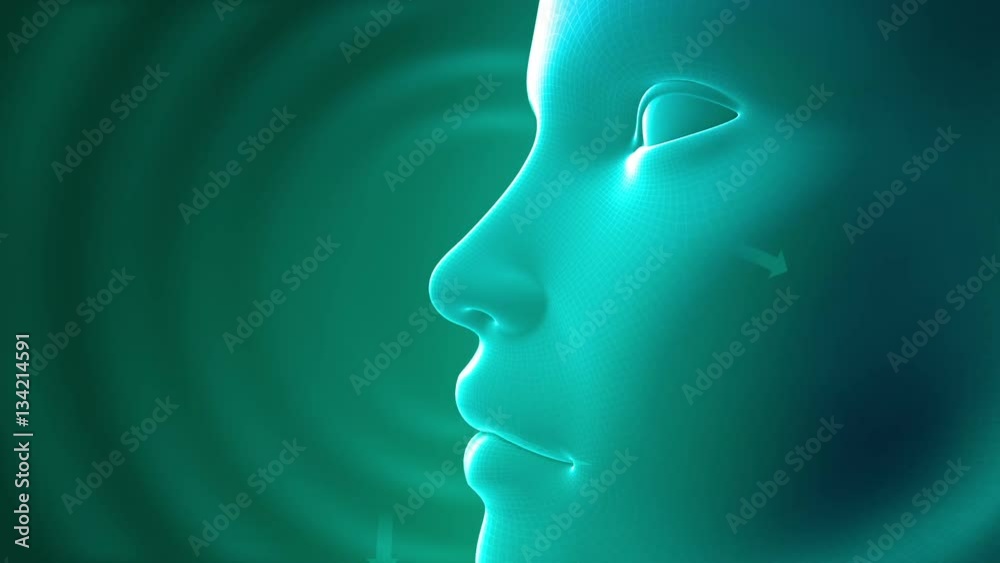 Nose Pain Animation. Three high quality medical animations. A man with ...