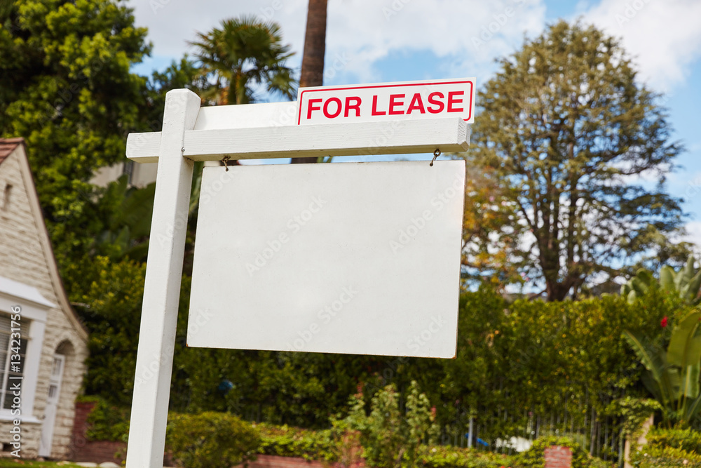 For lease sign on real estate Stock Photo | Adobe Stock