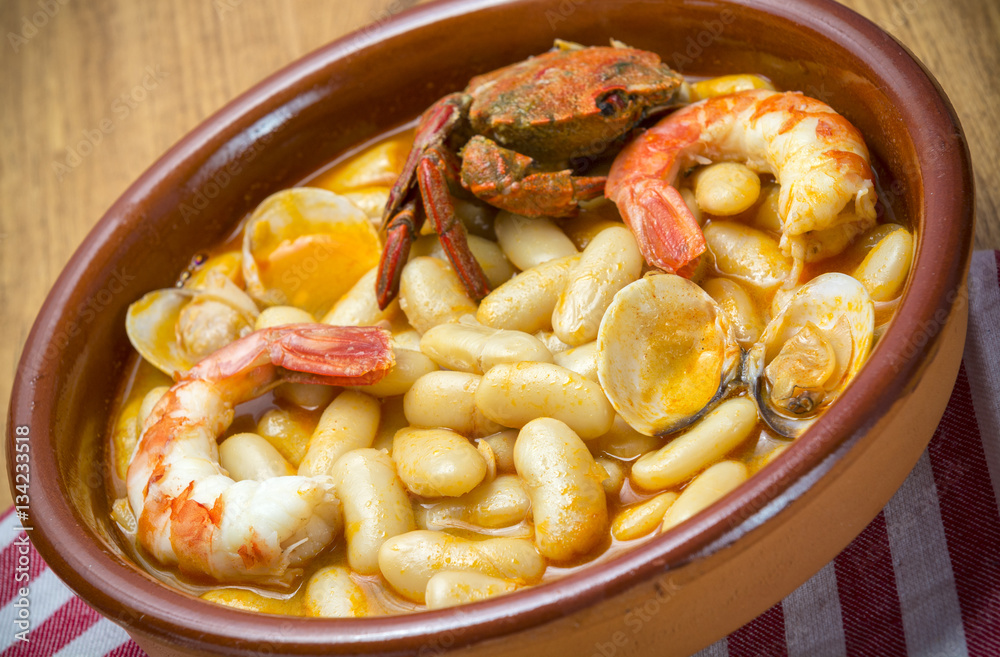 Fabada con marisco Stock Photo | Adobe Stock