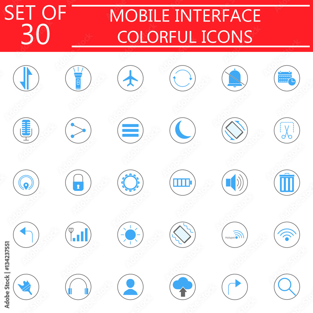 Mobile interface solid pictograms package, universal symbols collection ...