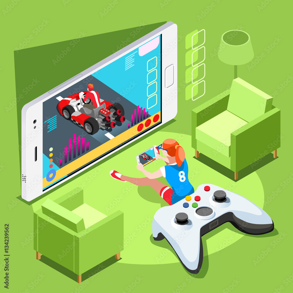 Video game screen and gamer person gaming online with console ...
