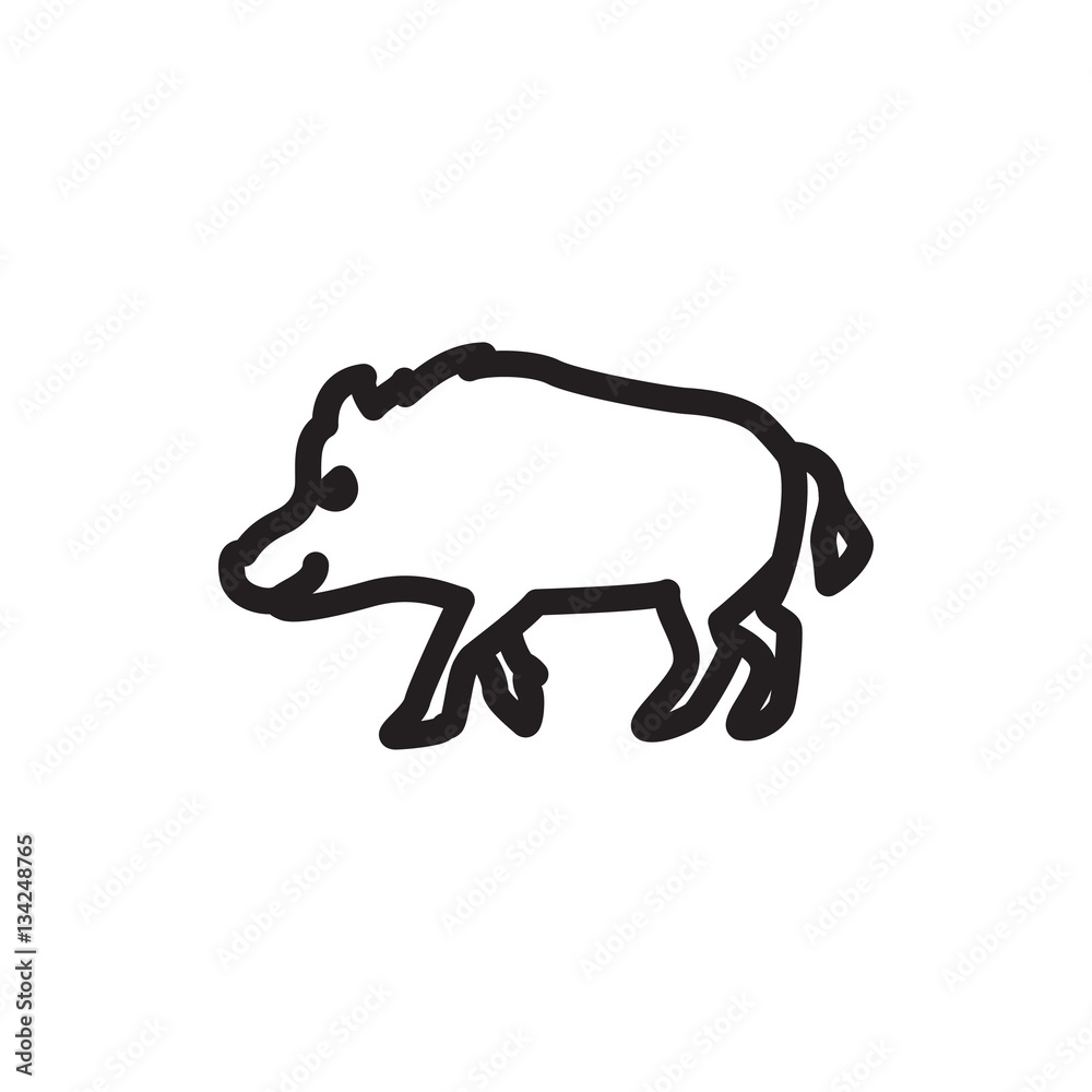 hog icon illustration Stock Vector | Adobe Stock