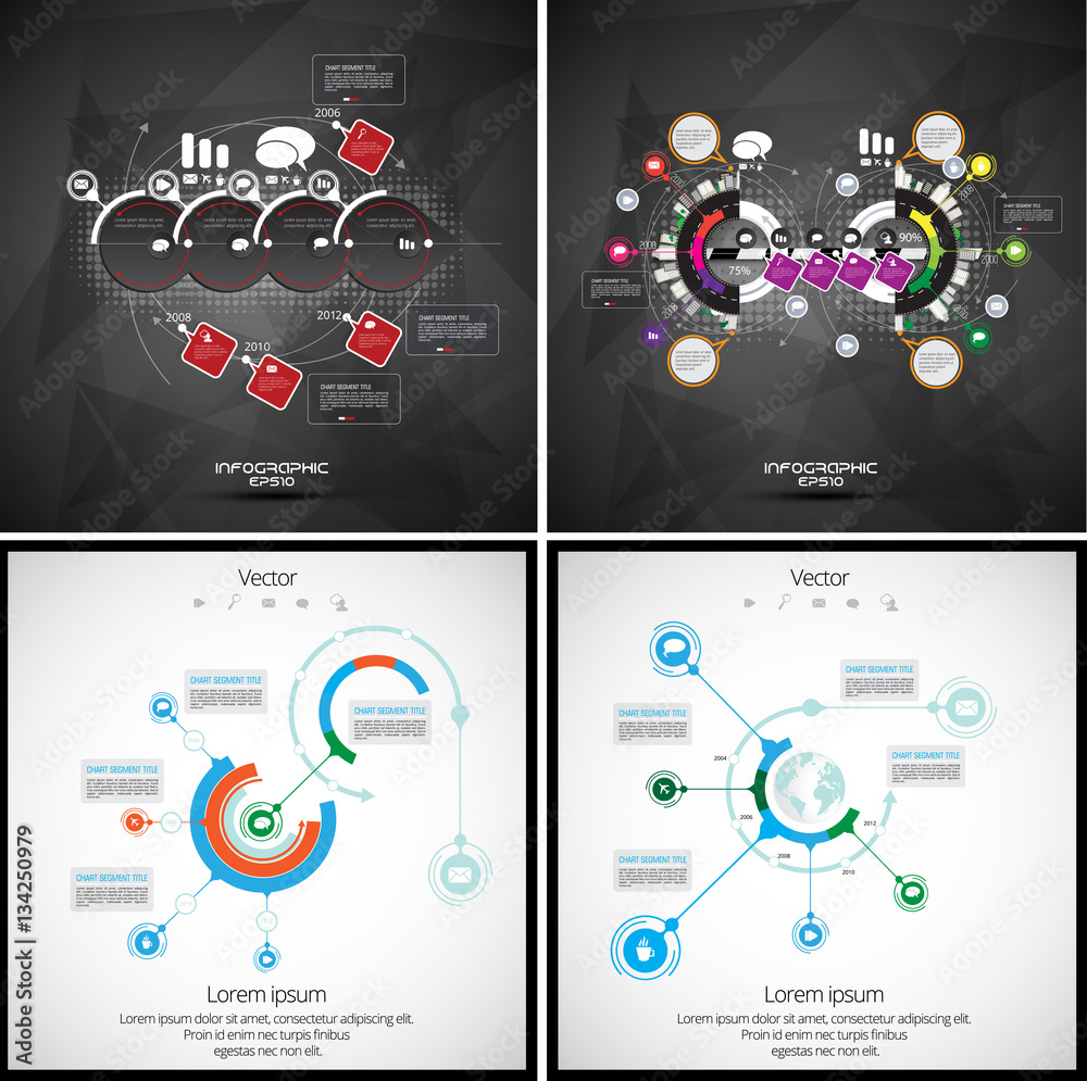 Set of infographic design layouts Stock Vector | Adobe Stock