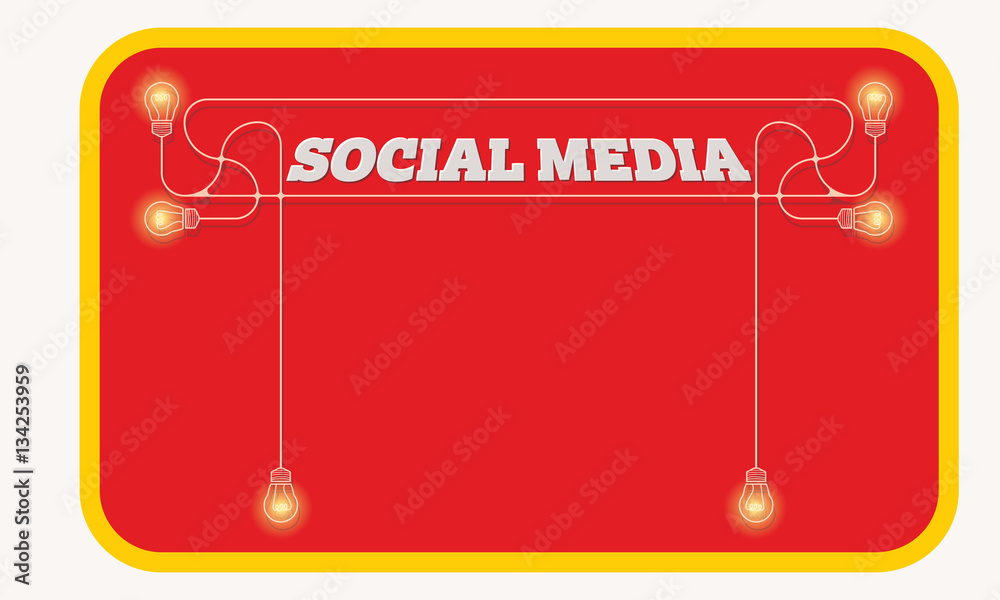 Text box for fill your text with tehe words social media Stock Vector ...