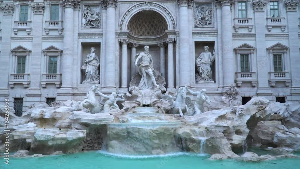 Trevi Fountain, largest Baroque fountain in the city and one of the ...