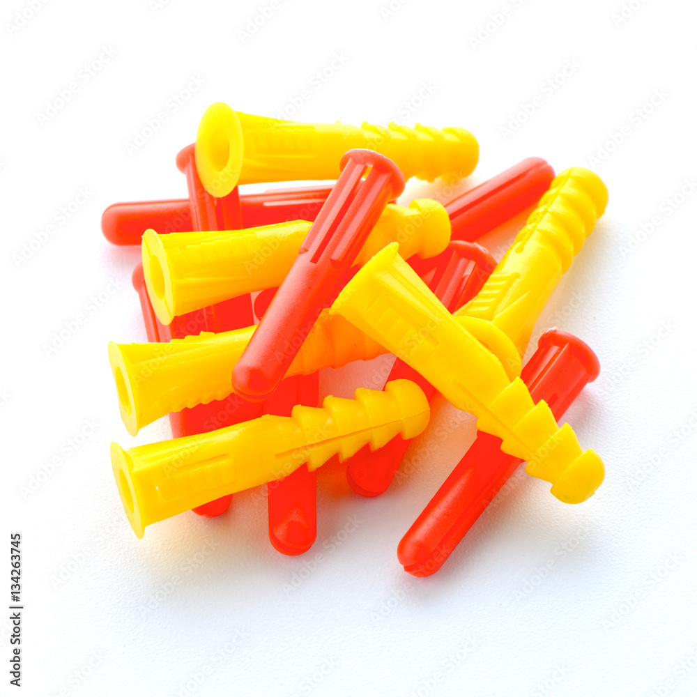 Colorful plastic dowels Stock Photo | Adobe Stock