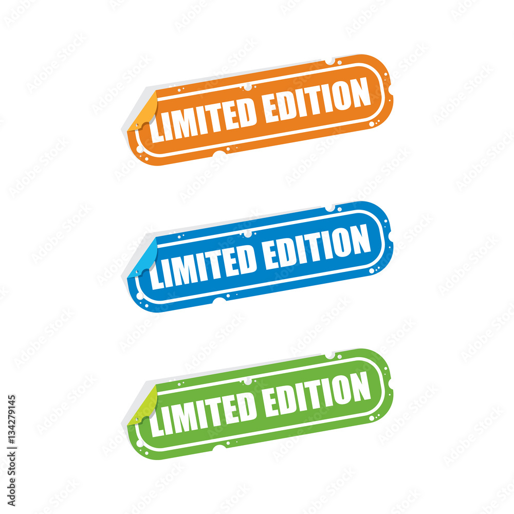 Limited Edition Sticker Labels Stock Vector | Adobe Stock