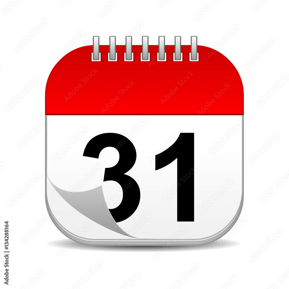 31 on blank calendar Stock-Illustration | Adobe Stock