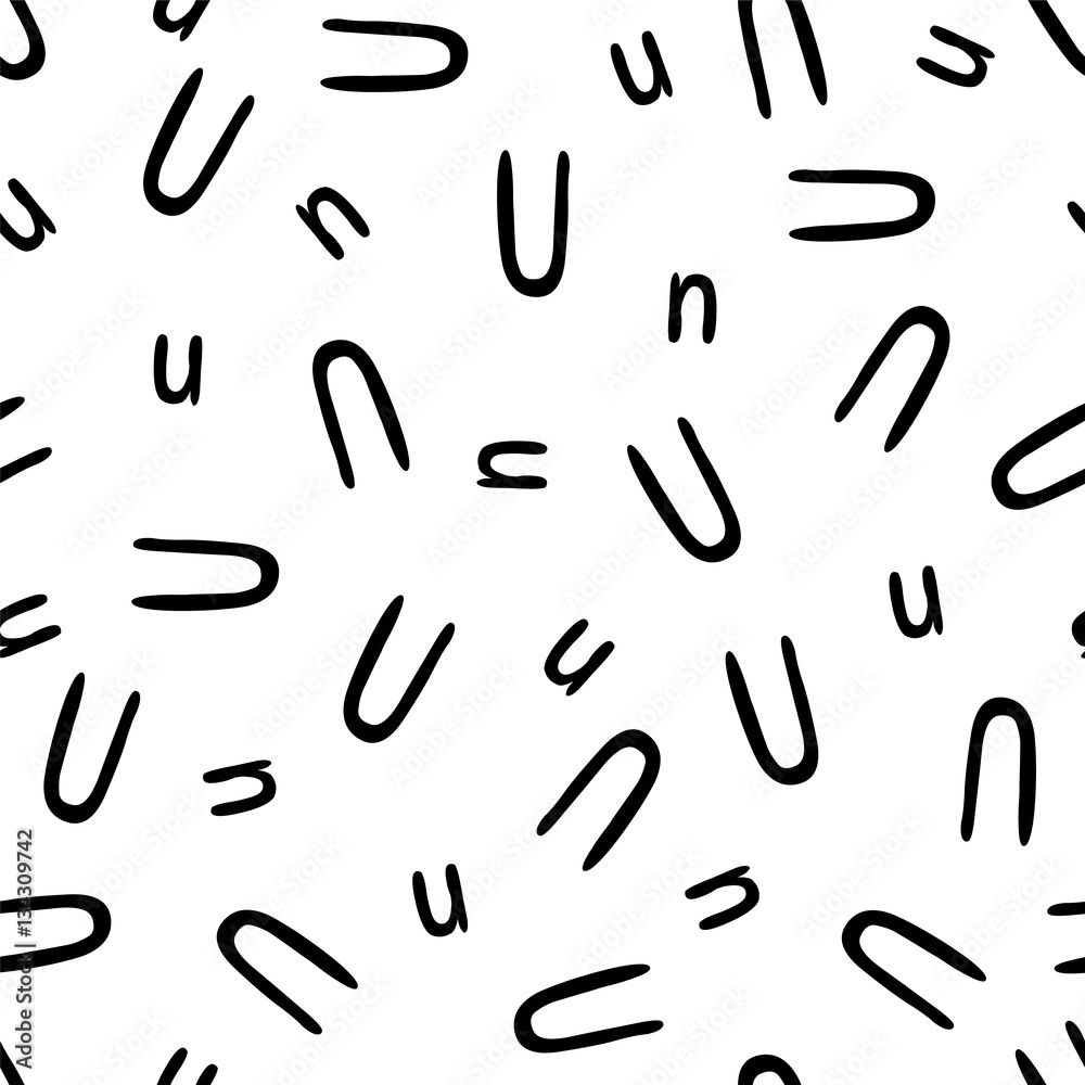 Seamless pattern - letters U Stock Vector | Adobe Stock