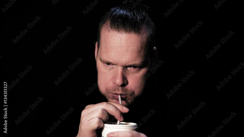 Man drinking soda Stock Video | Adobe Stock