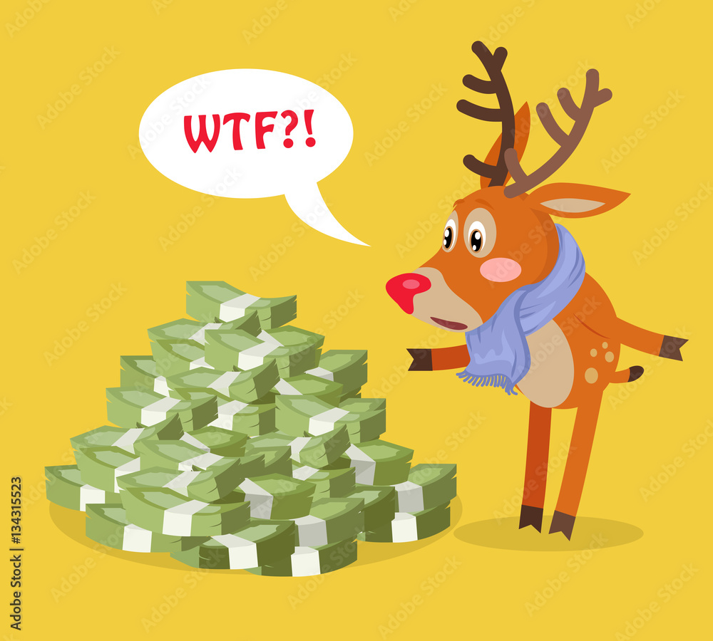 Unexpected Wealth Cartoon Flat Vector Concept Stock Vector | Adobe Stock