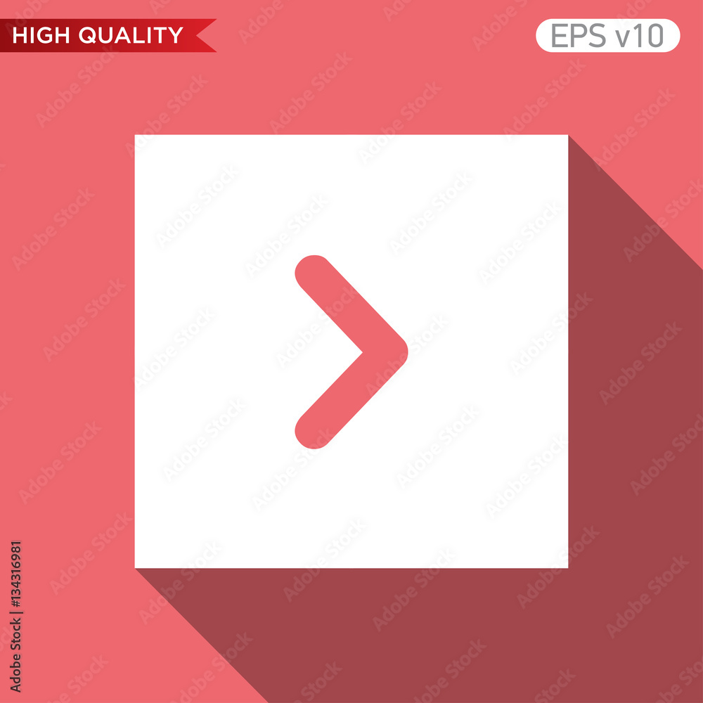 Colored icon or button of right arrow symbol with background Stock ...