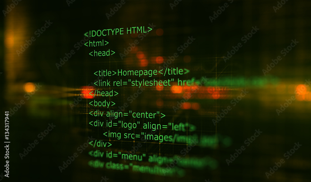 HTML code programming software background/Programming code abstract ...