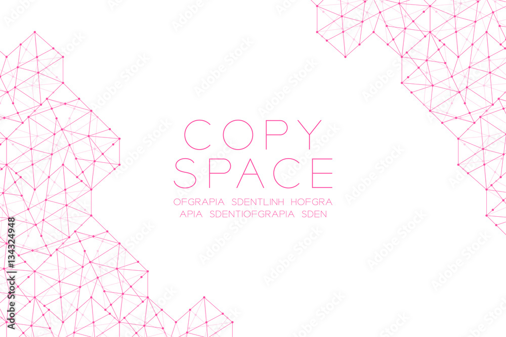 Heart shape pattern illustration pink color, dot outline stroke design ...