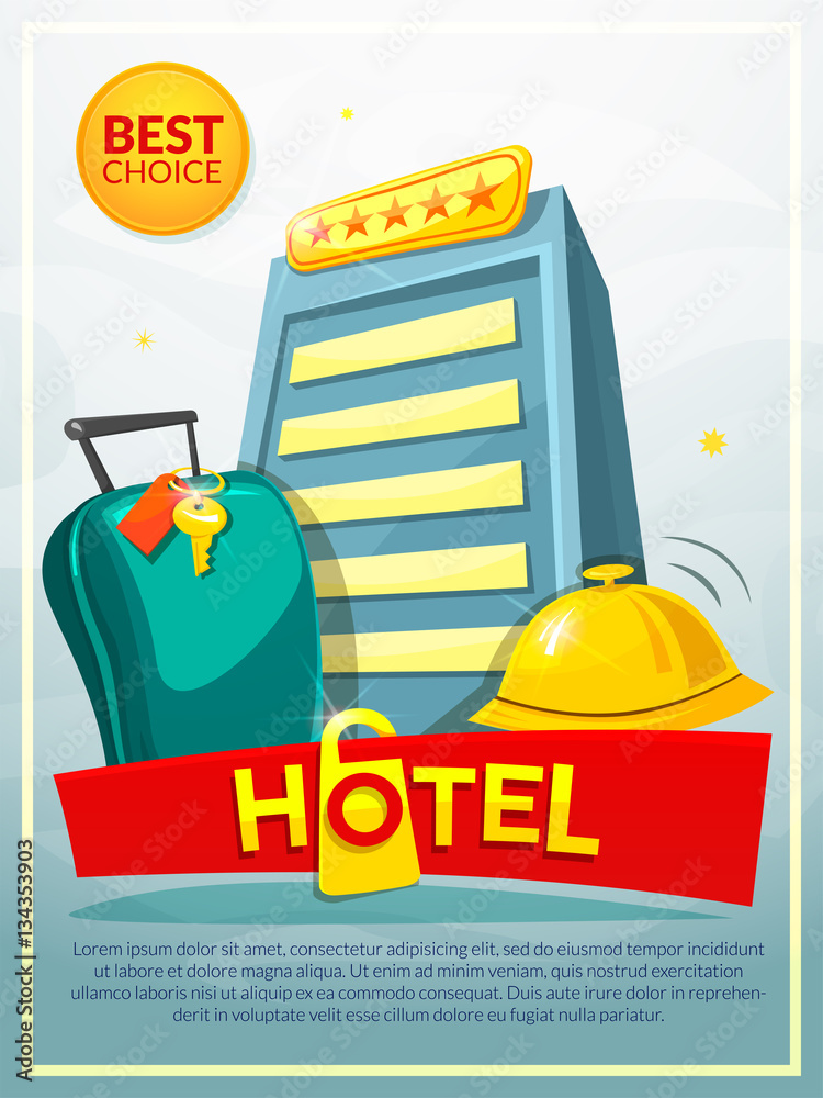 Vecteur Stock Hotel poster, vector illustration | Adobe Stock
