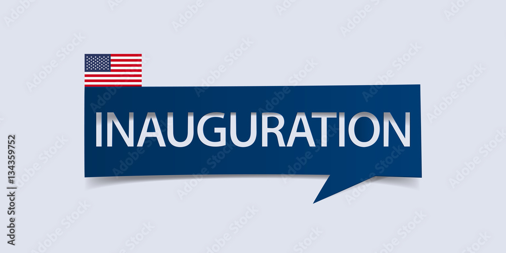 Inauguration Day banner isolated on light blue background. Banner ...
