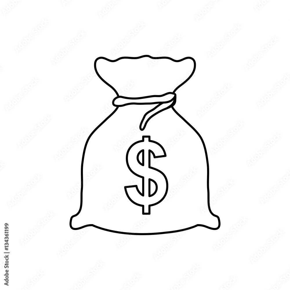 Bag of money icon vector illustration graphic design Stock Vector ...